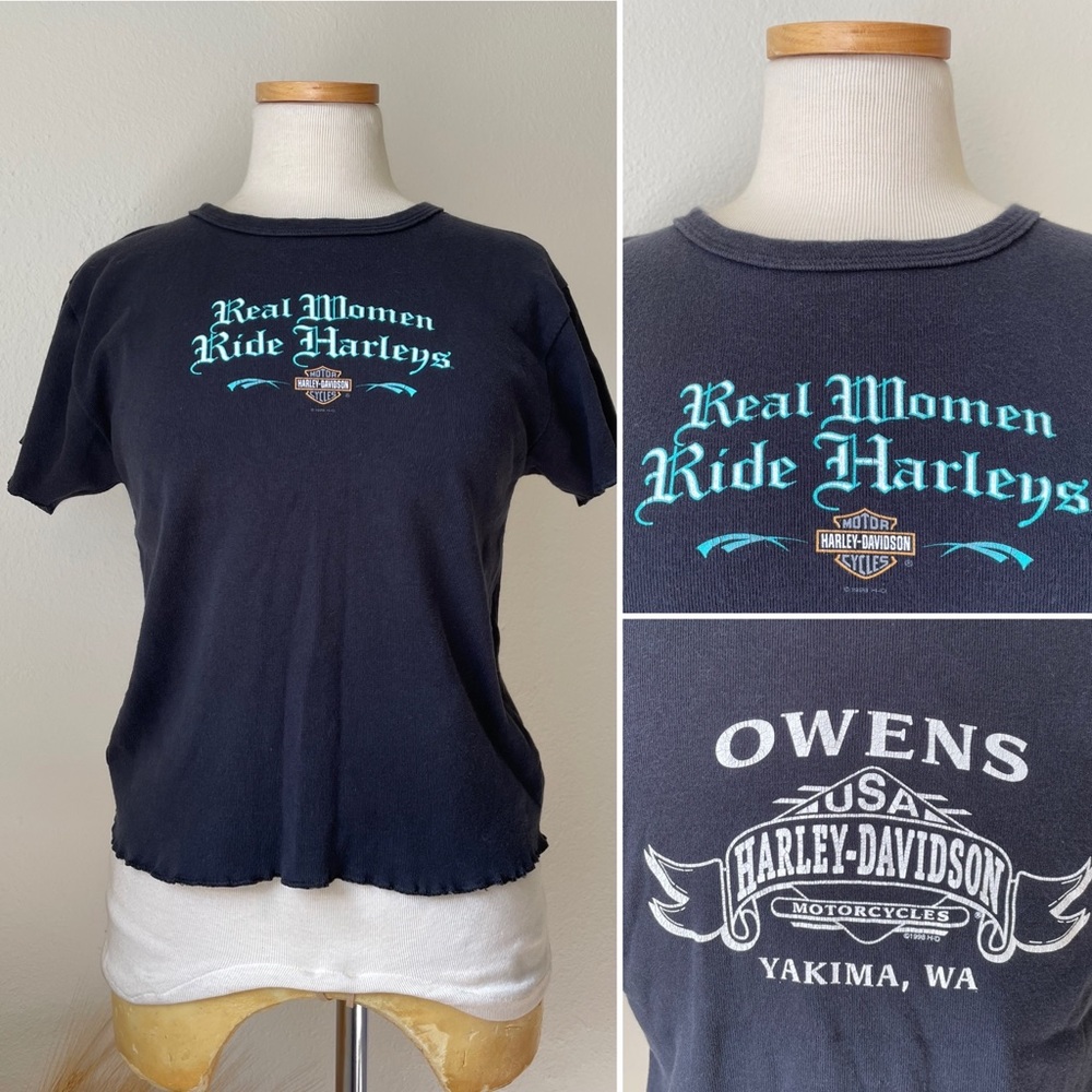 1990s Vintage Harley Davidson Real Women Ride Harleys… - Gem
